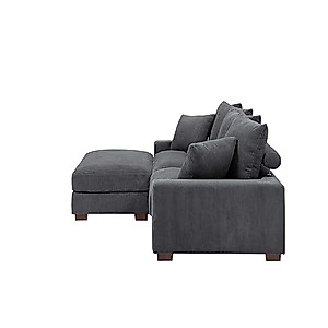 Oadeer Home Modular Sectional, Dark Gray