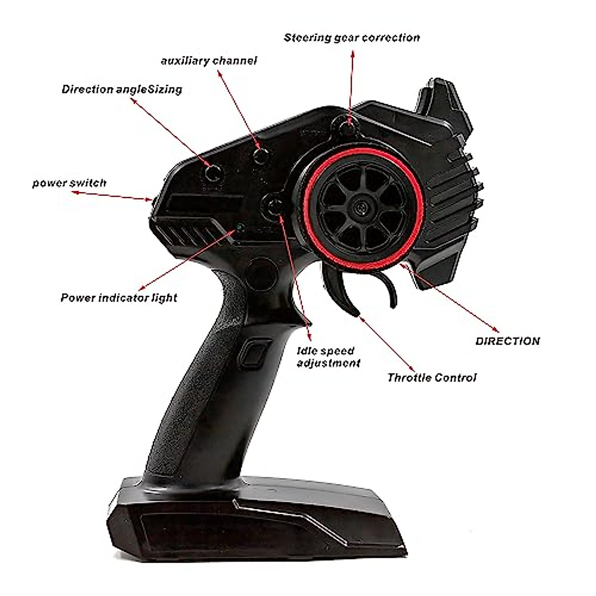 Géneric 1/24 Remote Control Crawler Car, RC Off-Road Truck 2.4GHz 4 Wheel Drive Climbing Car Crawler car RTR Version (Black)