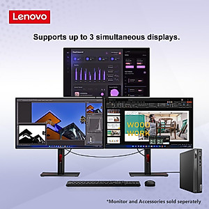 OEM Lenovo ThinkCentre Tiny 50q Intel Octa Core i5-13420H (Beats Intel i7-1260P), 16GB RAM, 512GB NVMe, 2X DP Port, HDMI, WiFi 6 + BT, RJ-45, W11P, Business Desktop