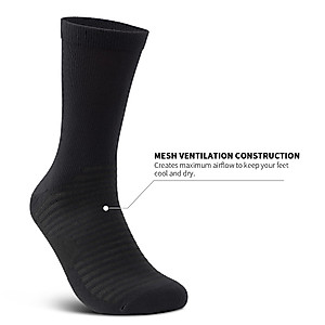 PAPLUS Compression Athletic Crew Socks (6 Pairs) for Men & Women