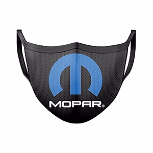 PINK PISTONS Mopar Mask Classic Breathable Face Masks & Dust Cover w/Outer Knit Mesh Filter & Adjustable Soft Elastic Earloops - Inner & Middle Cotton Layer - Protective Washable & Reusable