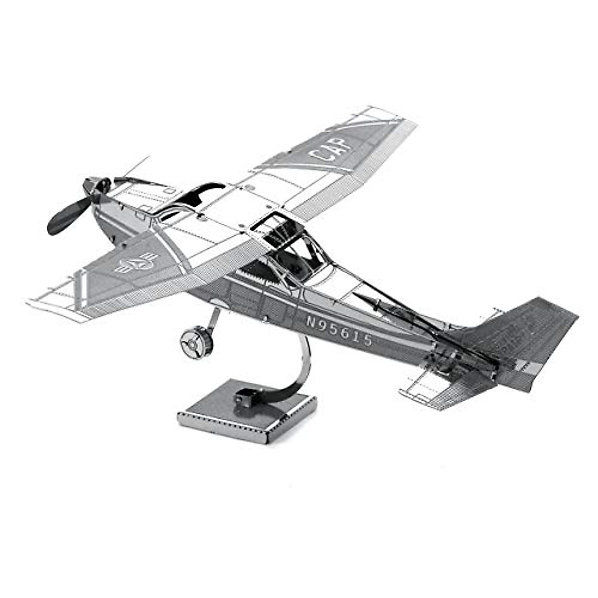 Metal Earth Cessna 172 3D Metal Model Kit Bundle with Tweezers Fascinations