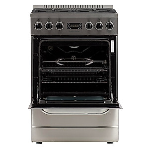 West Bend WB240GRPSS Gas Range Oven, 24-inch, Metallic