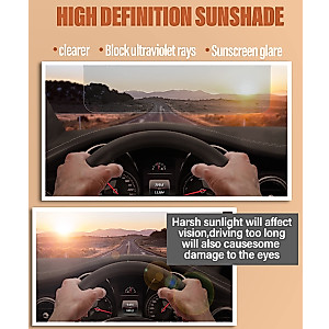 YAKEFLY HD Sun Visor for Car,Universal Car Visor Extender Sun Blocker,Car Sun Visor Sun Shade Protection from Sun Glare,Snow Blindness,UV Rays,Anti-Glare Polarized Sun Visor Extender