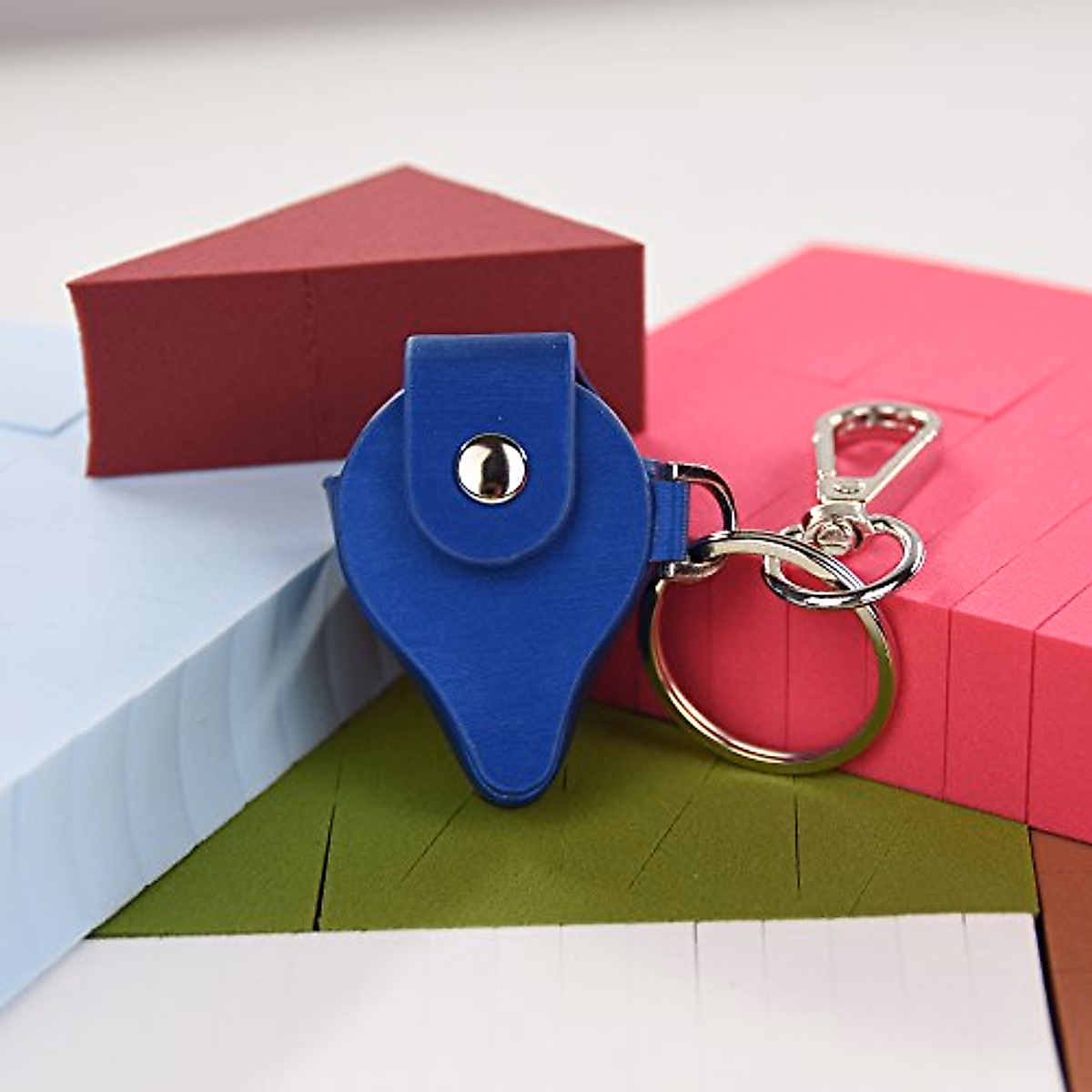 SmartHer Pokemon Go Plus Case, Pokemon Go Plus Leather Cover Skins, Portable Design with Keychain Carabiner, Brushed Leather, Blue.