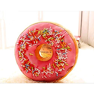 Nunubee Round Doughnut Back Stuffed Cushion Throw Pillow Plush Play Toy Doll for Office Chair Car Pattern 2