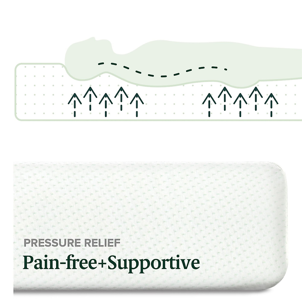 ZINUS 8 Inch Green Tea Memory Foam Mattress and Mia Platform Bed Frame Set / Bed and Mattress Set / No Box Spring Needed / Mattress in a Box, King