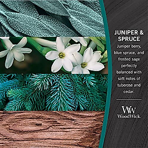 WoodWick Ellipse Scented Candle, Juniper & Spruce, 16oz | Up to 50 Hours Burn Time