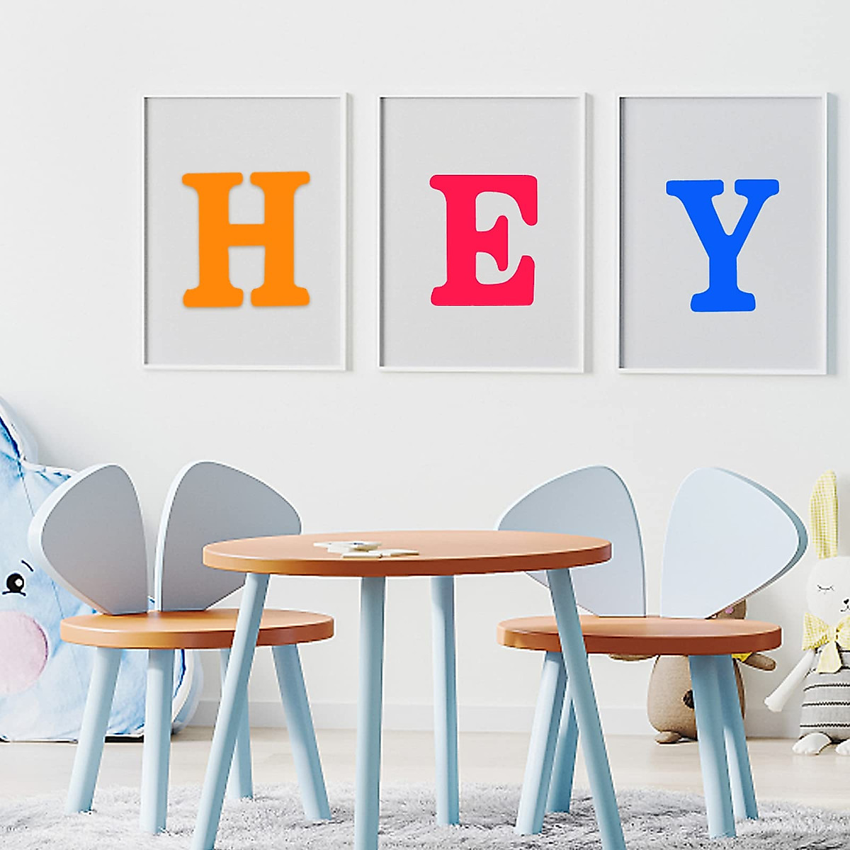 AOCEAN 6 Inch White Wood Letters - Unfinished Wood Letters for Wall Christmas Decor Standing Letters Slices Sign Board Decoration for Xmas Home Party Projects (K)