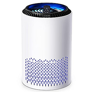 POMORON Air Purifiers, Air Purifier for Bedroom HEPA Air Filter for Smoke Pollen Dander Hair 22dB Quiet Air Cleaner for Home, Bedroom, Living Room, Kitchen - White