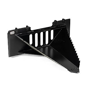 Titan Attachments Economy Series Stump Bucket Tree Scoop Digger, Universal Skid Steer Quick Tach, Serrated Leading Edge, Ideal for Light Duty Ripping Roots, Removing Smaller Tree Stumps