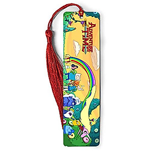 Bookmarks Metal Ruler Adventure Bookography Time Measure Tassels Bookworm for Book Markers Lovers Reading Notebook Bookmark Bibliophile Gift