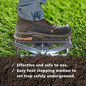 FPS (2 Pack Easy Set Mole Traps Easy One-Step, Out-of-Sight, Galvanized Steel Sold ONLY by Fox Peak Supply