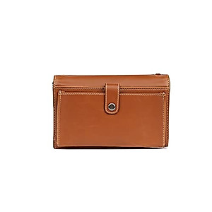 Montana West American Bling Tooling Collection Wallet Western Crossbody Bag Wristlet Purse for Women with Phone Pocket Brown MBB-FIO-006BR