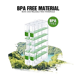 Piscifun Fishing Tackle Boxes, Tackle Trays with Waterproof Labels and Removable Dividers, 3600 BPA-Free Plastic Clear Fishing Storage Organizer Boxes for Lures, 4 Packs