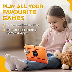 Contixo V8 Tablet for Kids and H1-Fox Kid's Fleece Headphones (Fox) Bundle, Come with Sleeve Bag,Learning Tablet, Parental Control Family Link