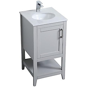 Elegant Kitchen and Bath 18 inch Single Bathroom Vanity Cabinet - Grey