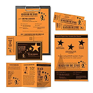 Neenah Astrobrights Premium Color Card Stock, 65 lb, 8.5 x 11 Inches, 250 Sheets, Cosmic Orange