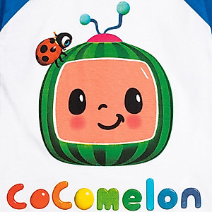 CoComelon JJ Kitty Infant Baby Boys 2 Pack Long Sleeve Graphic T-Shirts White/Heather Gray 18 Months