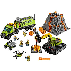Lego City Volcano Exploration Base 60124 Construction Toy, Building Toy