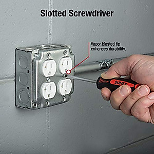 Sunex 1120SS, Combination Screwdriver Set, 20Piece, Cabinet, Slotted, Philips, Torx, Flaking & Abrasion Resistant, Enhanced Durability, Comfortable Handle, Quick Reference, Bolster, Storage Tray