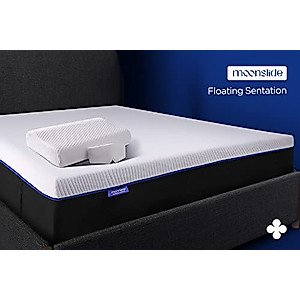 moonslide Memory Foam Mattress 10 Inch Queen Cooling Gel Cloud Feeling, 7 Zone High Density Certified Foam