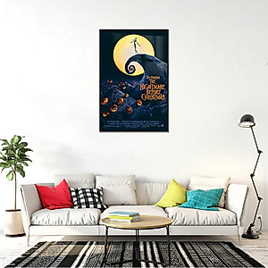NBX Tim Burton's The Nightmare Before Christmas - Framed Halloween Poster (24 x 36 inches)