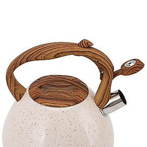 Whistling Stovetop Tea Kettle, 3L Stainless Steel Whistling Tea Kettle with Ergonomic Handle, Stovetop Whistling Kettle Teapot, for Home Kitchen