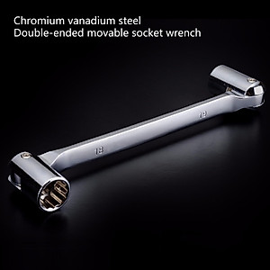 Multifunctional Swivel Box End Head Flexible Socket Wrench Spanner Set For Automotive Maintenance Home Improvement 3pcs Swivel Head Spanner Wrench Flexible Socket Double Point Spanner Hand Tool Wrench