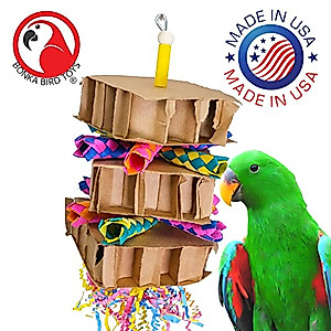 Bonka Bird Toys 3734 Clown Box Medium Bird Toy Conure African Grey Shred Pleasure