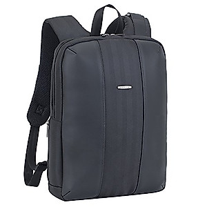 Rivacase 8125 Slim, Business Backpack, 14-inch Laptop Case, Unisex, Faux Leather Back Pack, Black