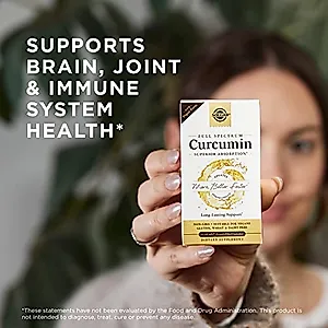 Solgar Full Spectrum Curcumin - 90 LiCaps - Superior Absorption - Brain, Joint & Immune Health - Non-GMO, Vegan, Gluten Free, Dairy Free - 90 Servings