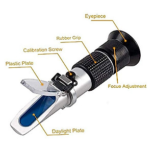 Vomeko,4 in 1 Antifreeze Refractometer, Car Fluids RefractometerDevice,Aluminium Alloy Freezing Point Temperature Tester Device