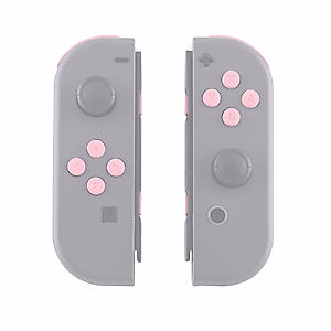 eXtremeRate DIY Full Set Buttons for Nintendo Switch & Switch OLED, Replacement Buttons for JoyCon, ABXY Direction Keys SR SL L R ZR ZL + - Home Capture Trigger Buttons Springs - Cherry Blossoms Pink