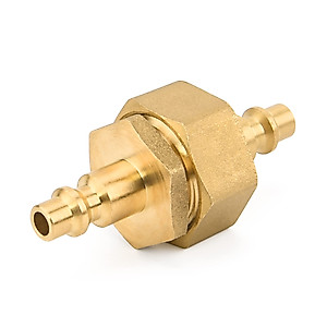 SILATU Air Compressor 1/4" Blow Out Plug - GHT 3/4" Hose to Air Compressor Fitting, BV Water Line Blowout Adapter Camper, RV, Travel Trailer, 2PCS