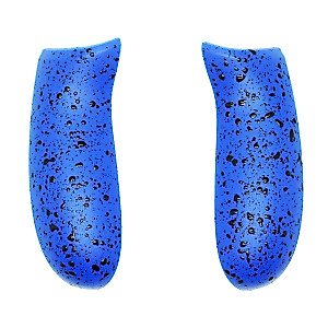 Blue 3D Splashing Faceplate Cover Textured Front Housing Shell Case, Back Cover Bottom Case, Non-Slip Back Panels Right Left Rails Rear Handle Grips Mod Kit Replacement for Xbox One S & X Controller