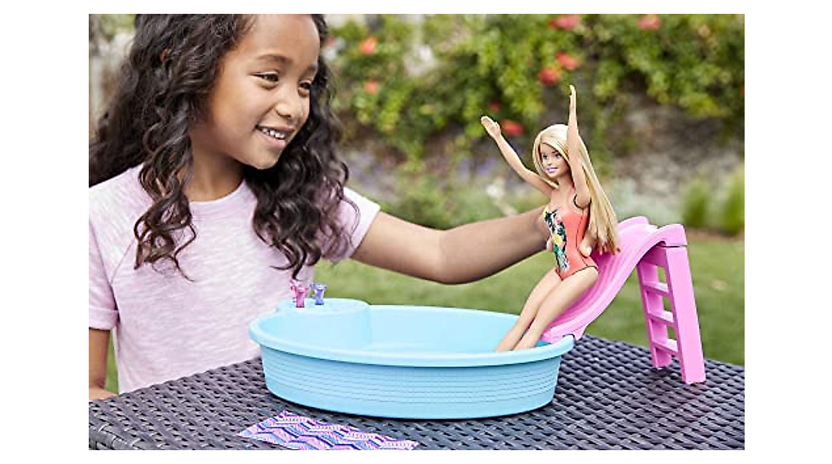 Barbie Doll Pool Playset - Summer Fun with Accessories