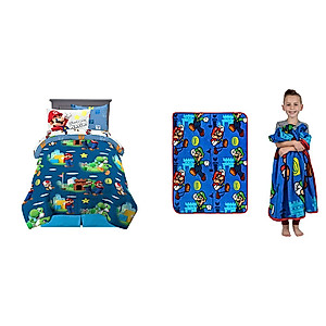 Franco Kids Bedding Super Mario Bedding Set and Blanket