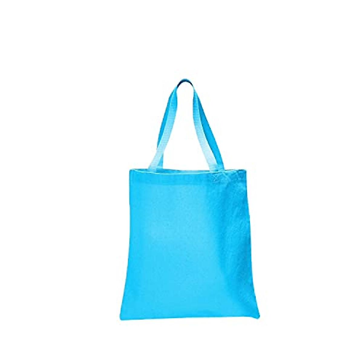 (12 Pack) 1 Dozen - Heavy Cotton Canvas Tote Bags (Turquoise)