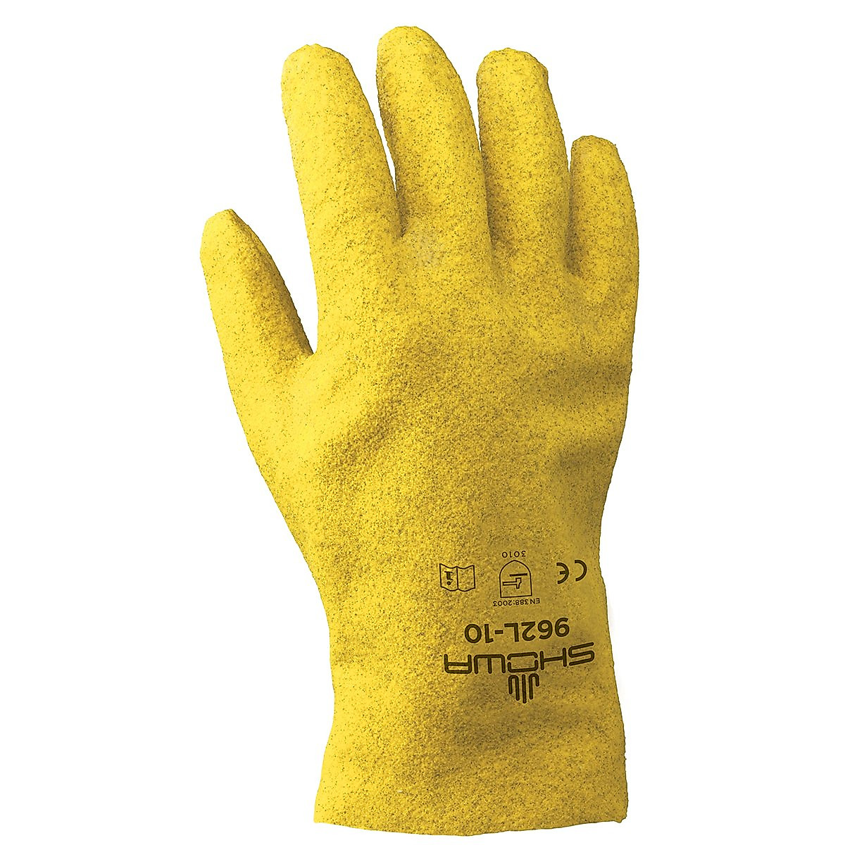 SHOWA 962 Fully Coated PVC Glove with Cotton Jersey Liner, Large (Pack of 12 Pairs)