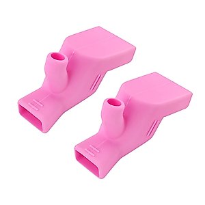 YJYdadaS Silicone Faucet Extenders, 3PC Silicone Water Faucet Extender Bathroom Sink Faucet Extender for Baby & Kids Hand Washing (2PC Pink), 7cm
