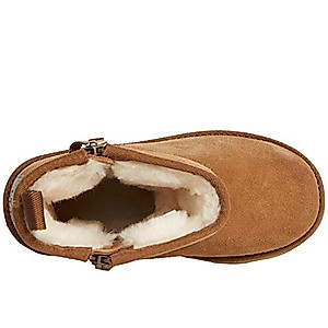 UGG Classic Short Dual Zip II (Toddler/Little Kid/Big Kid) Chestnut 4 Big Kid M