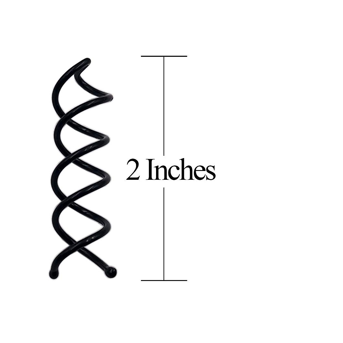 60Pcs Spiral Hair Pin Messen Bobby Hair Pins Spin Pins Non-Scratch Round Tips Twist Screw Hair Pin (Black/Silver/Gold/Rose Gold)