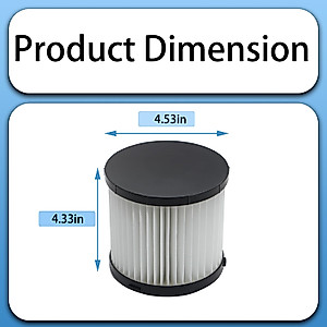 2 Pack Wet/Dry HEPA Filter Compatible with Ryobi 18V ONE+ Wet/Dry Vacuum Cleaners PCL733, PCL734, P3240, Also Fit HART 20-Volt 2-Gallon Wet/Dry Vac HPWD01B, Compare to Part# A32VC05, A32RF08
