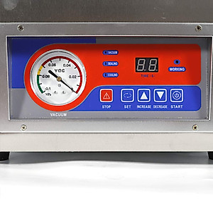 DZ-260C Tabletop Chamber Vacuum Sealer Machine,120W Commercial Kitchen Food Chamber Seal Vacuum Packaging Machine Sealer for Food Preservation, Home Using,Stainless Steel