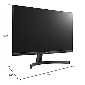 LG 24MK600M-B 24'' Full HD (1920 x 1080) IPS Display with 3-Side Virtually Borderless Design and Radeon FreeSync Technology and Dual HDMI, Black
