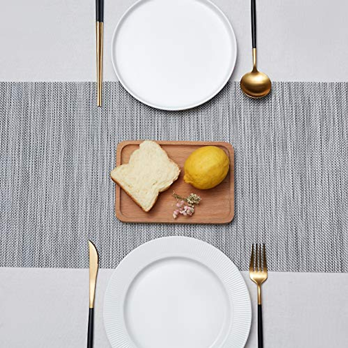 DOLOPL Table Runner Grey Table Runners Outdoor Table Runner 12"×72" Non-Slip Heat Resistant Easy to Clean Modern Farmhouse Kitchen Table Runner for Patios Family Dinner Office Kitchen Table