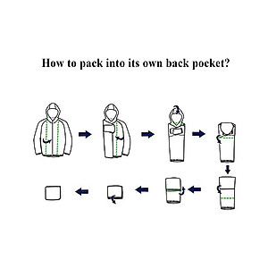 COOFANDY Rain Coats for Men Packable Rain Jacket Waterproof Rain Coat Breathable Rainproof Jacket Camo Small