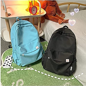LELEBEAR Difa Backpack, Difas Bear Backpack, Kawaii Solid Color Backpack Cute Aesthetic Backpack, Large capacity Casual Rucksack (White)