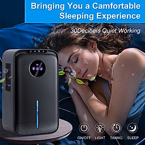 Dehumidifier, 88 OZ Dehumidifier for Home, Quiet Small Dehumidifier with Drain Hose, Dehumidifier for Bedroom Bathroom Home Room, (800 Sq.ft) Auto Shut Off, Timing Setting, 7 Colors LED Light